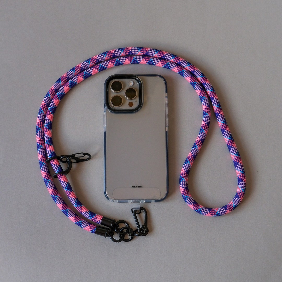 Pink Blue Phone Strap Universal Crossbody Lanyard Rope Cord Strap Neck ...