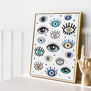 Evil Eye Art Print | A5 A4 A3 | Unframed Art | Poster | Home Decor ...