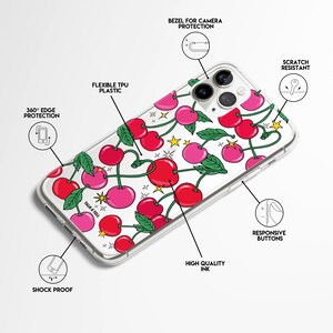 Cherry iPhone Case | Cherries | Fruit | Cute | Red Pink | iPhone 11, 12 ...