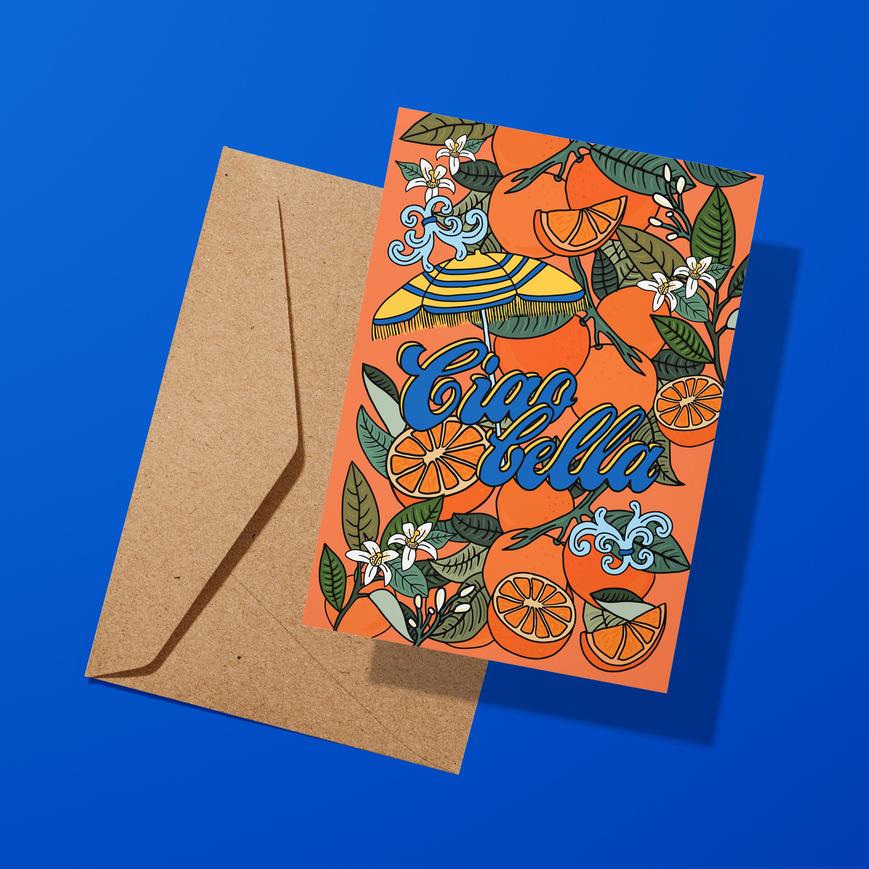 Ciao Bella Oranges Greeting Card | Birthday Card | Anniversary | Travel ...