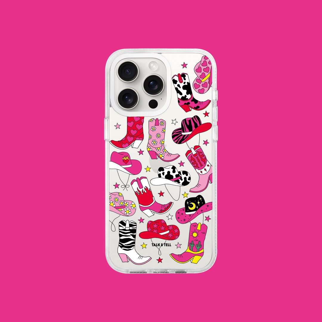 Cowgirl iPhone Case | Cowboy Boots Hat Western Rodeo Texas | Cow Print ...