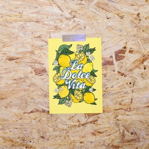 La Dolce Vita Lemon Greeting Card | Birthday Card | Anniversary ...