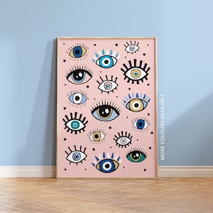 Evil Eye Art Print | A5 A4 A3 | Unframed Art | Poster | Home Decor ...