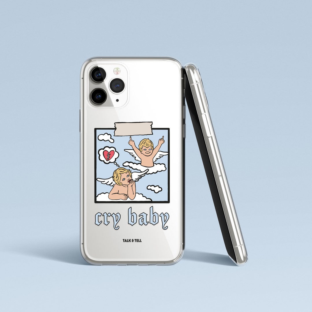 Cry Baby Cherubs iPhone Case Angels Middle Finger Funny - Etsy UK