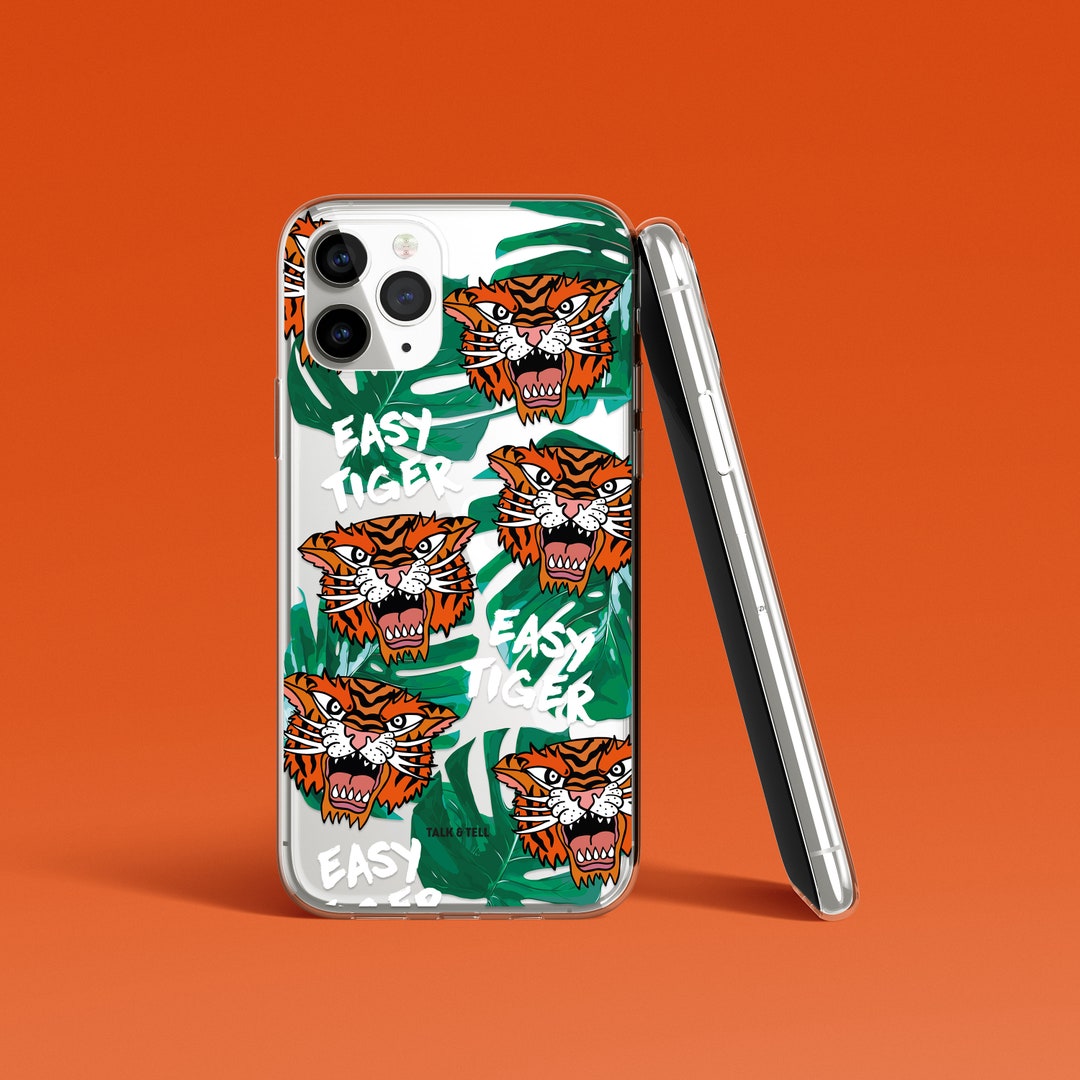 Easy Tiger iPhone Case / Floral Leaf / Quote / Tiger Face / Animal ...