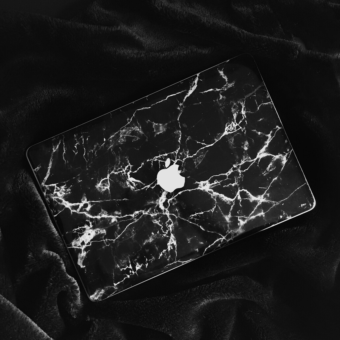 Black Marble Macbook Vinyl Skin Macbook Decal Laptop Skin - Etsy