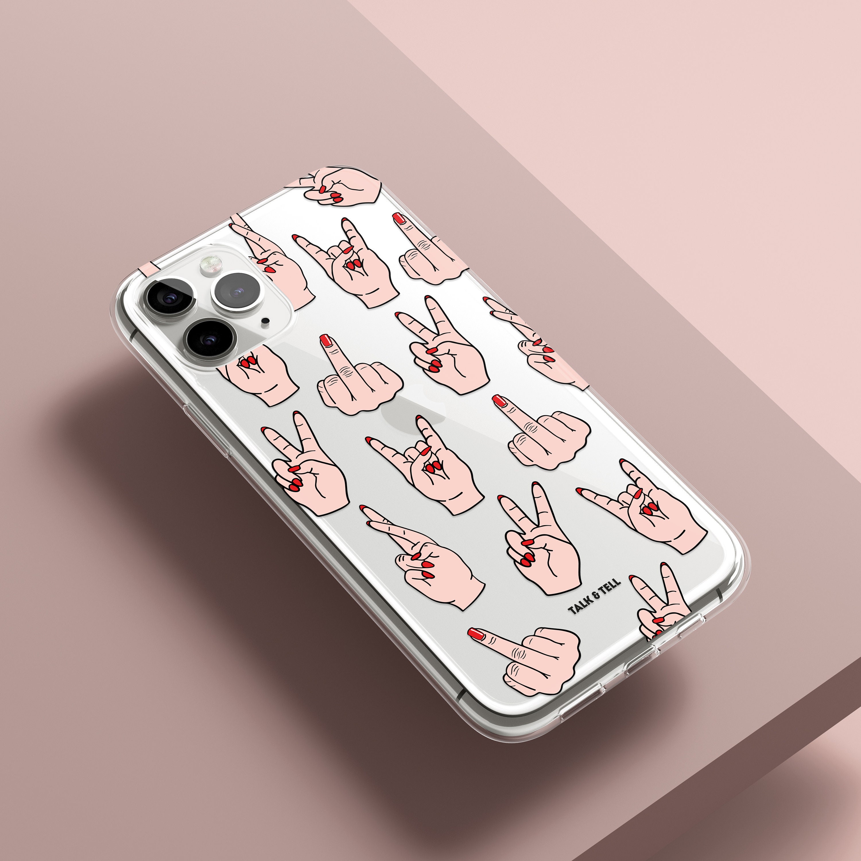 Hand Finger Gestures iPhone Case | Peace Sign | Middle Finger | Hands ...