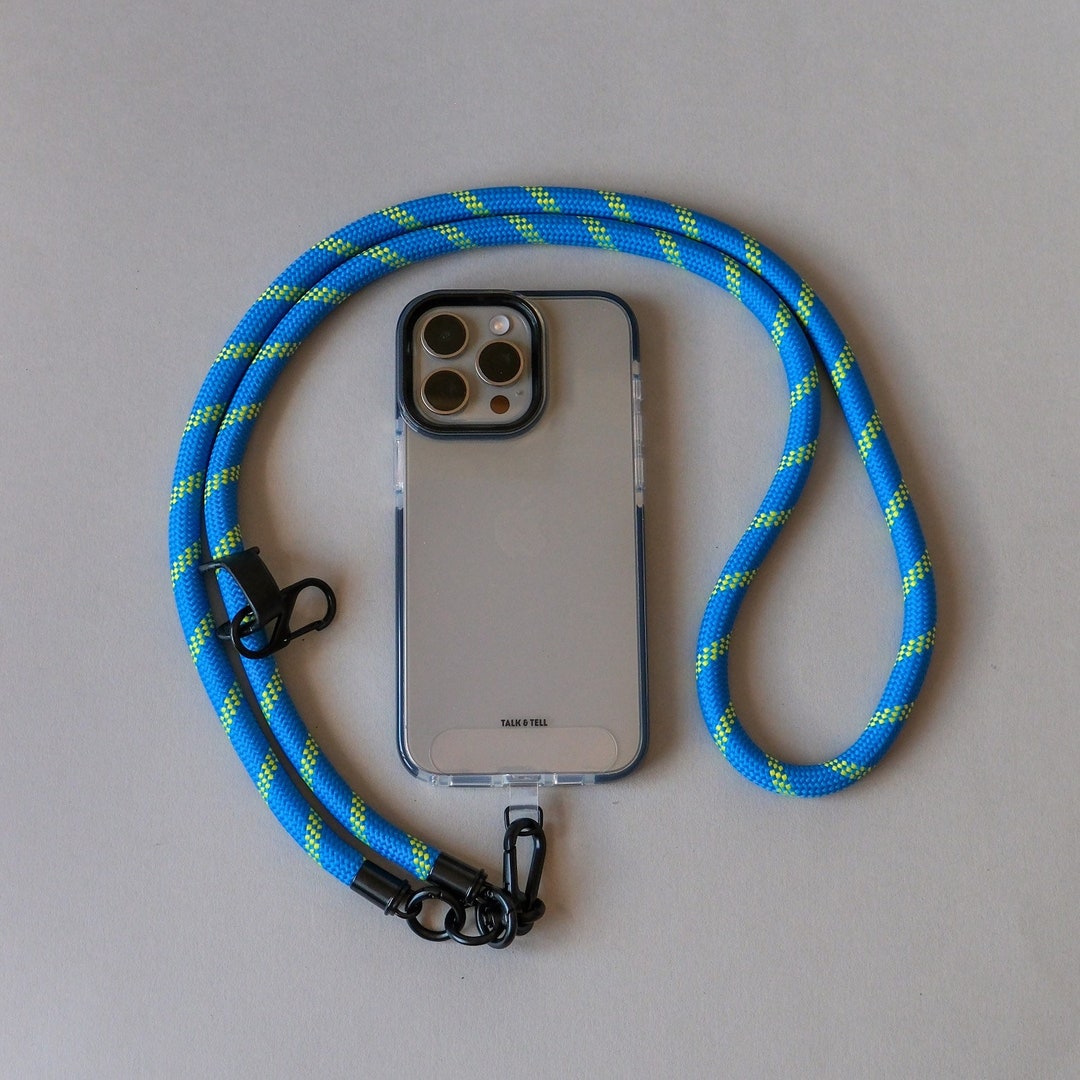 Blue Yellow Phone Strap | Universal Crossbody Lanyard | Rope Cord Strap ...