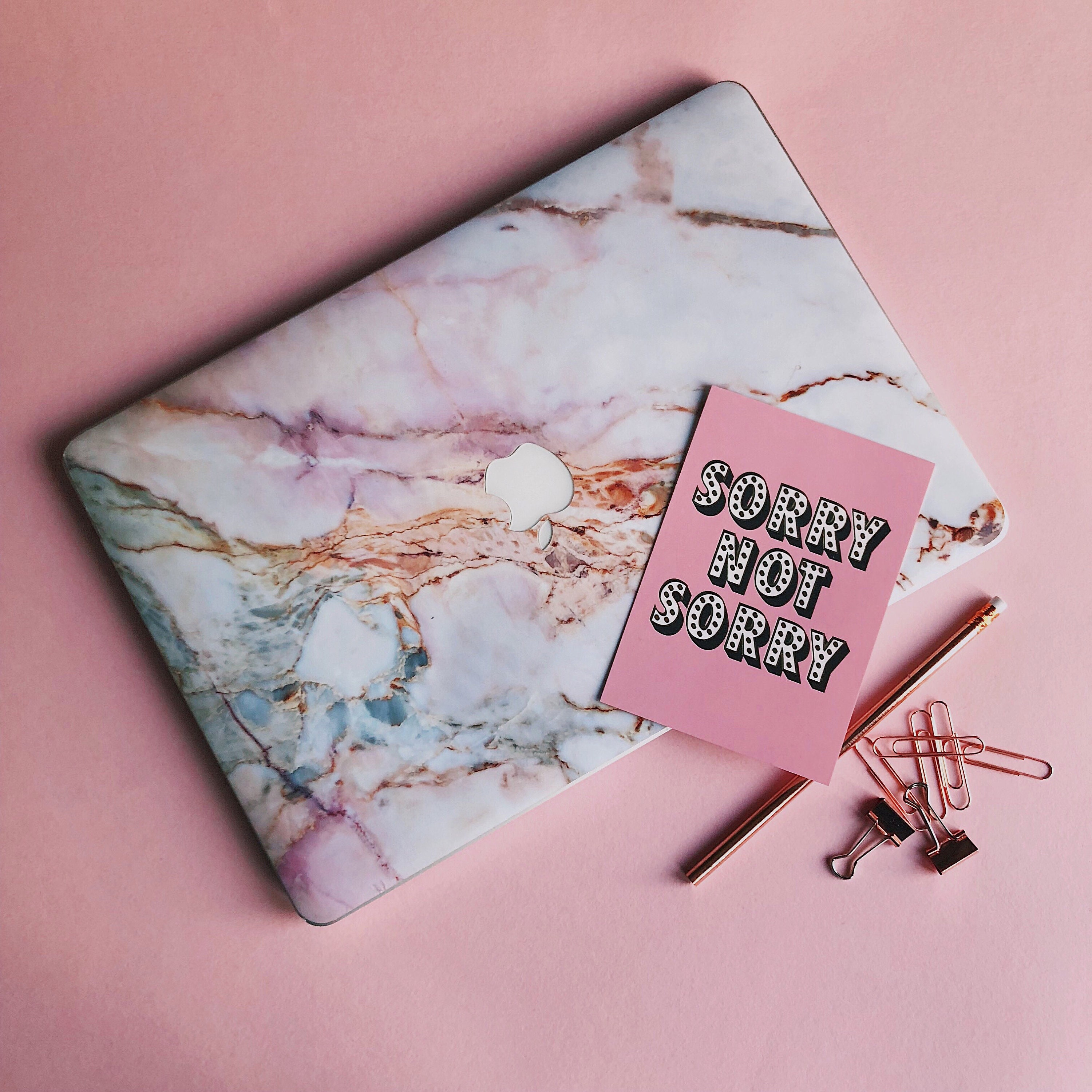 Pink Grey White Marble Macbook Vinyl Skin Macbook Decal - Etsy UK