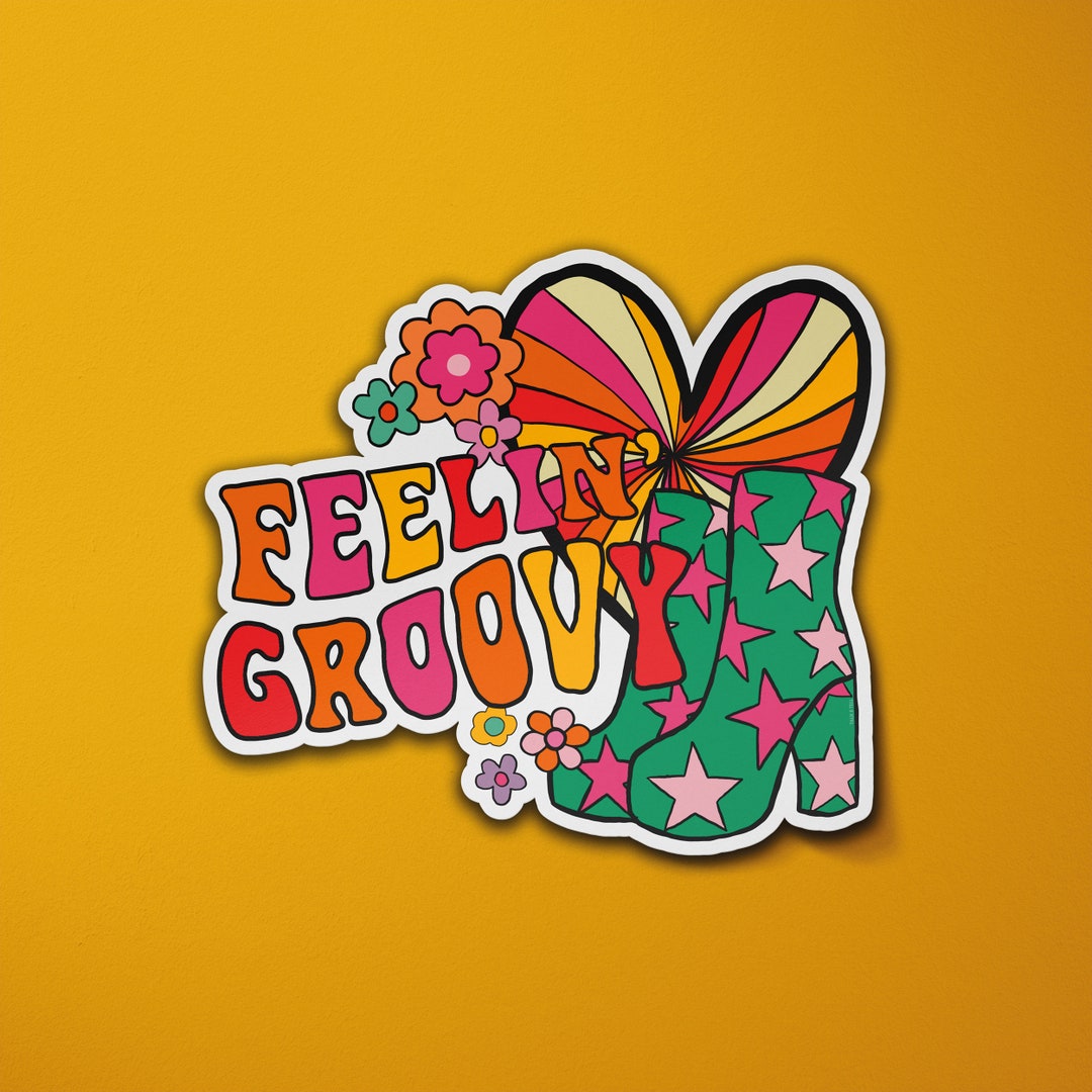 Feeling Groovy Vinyl Sticker 70s Theme Disco Flower Power - Etsy UK