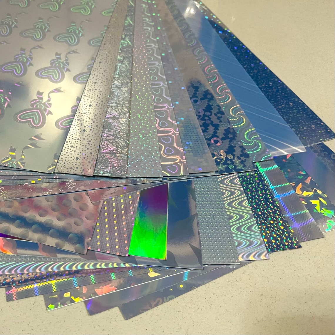 Silver Holographic Sticker Inkjet Printable Sheet Set, Self-adhesive ...