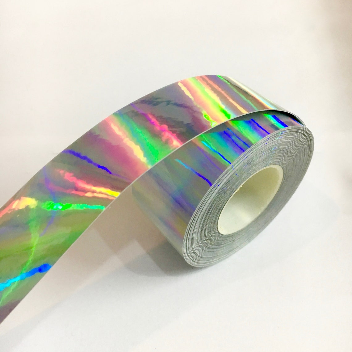 Silver Rainbow Oil Slick Overall Tape Choose Your Size - Etsy