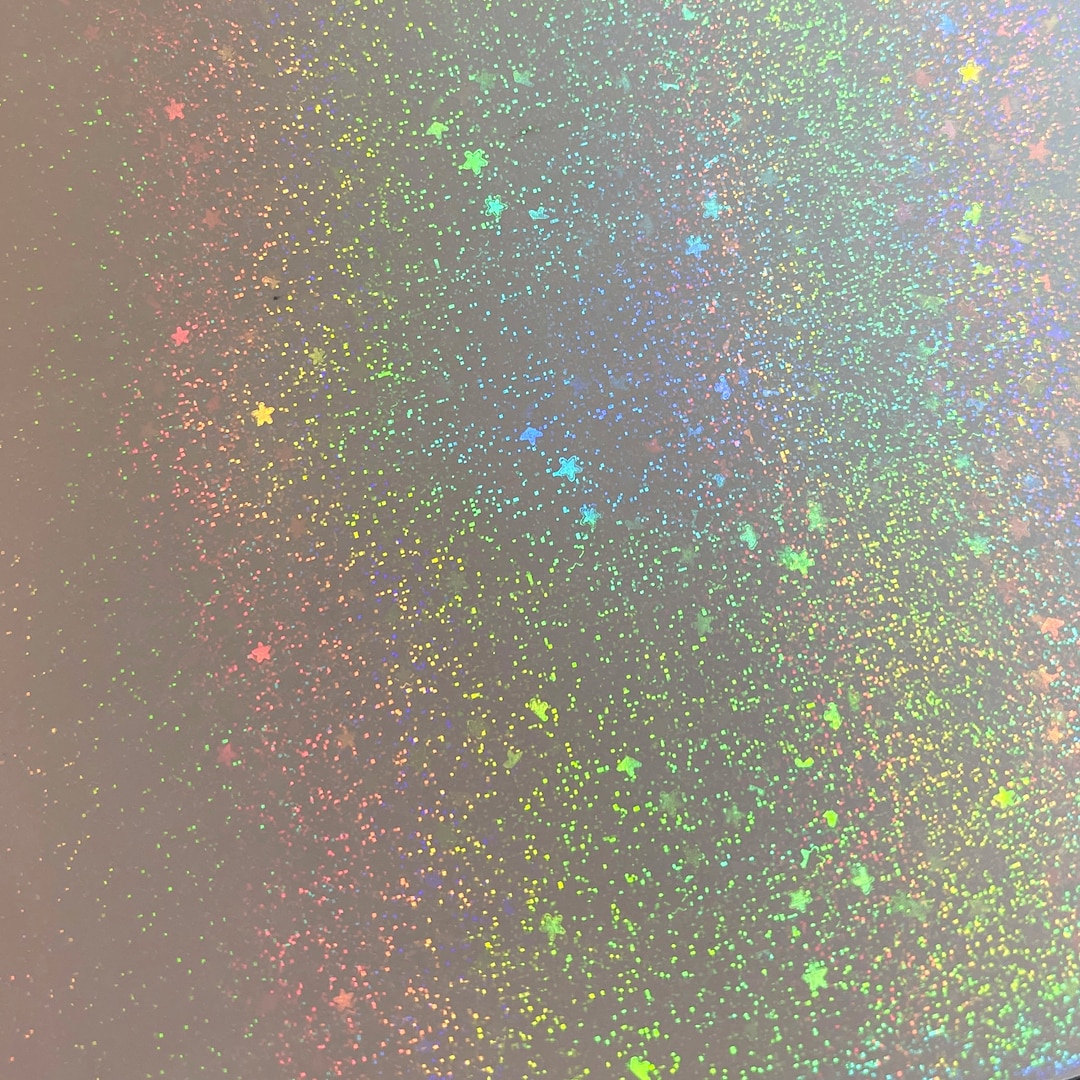 Glitter Star Transparent Self Adhesive Holographic Film | Choose Your ...