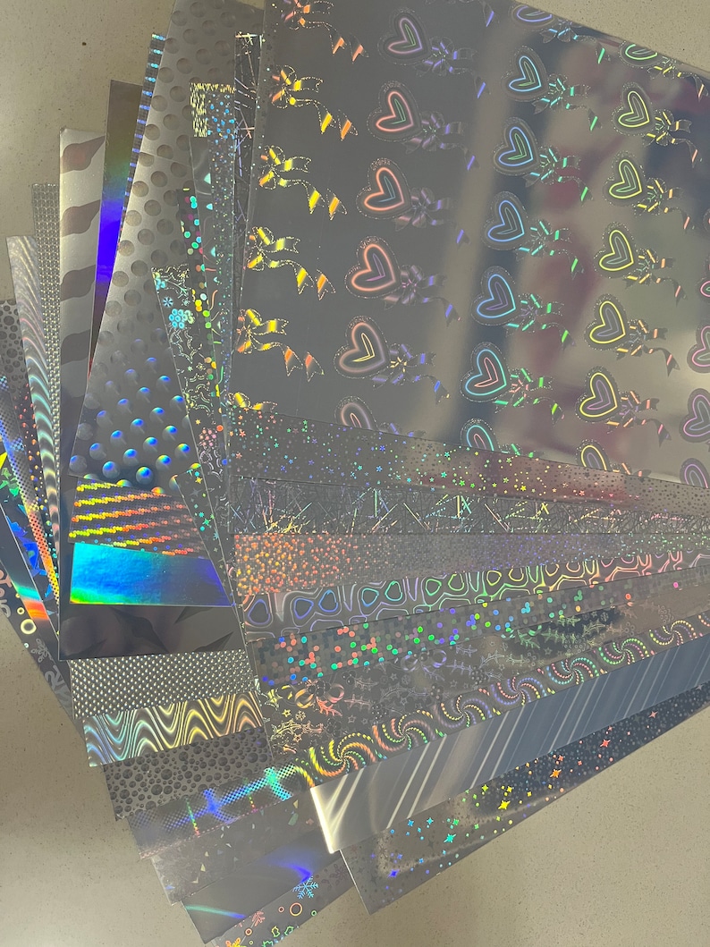 Silver Holographic Sticker Inkjet Printable Sheet Set, Self-adhesive ...