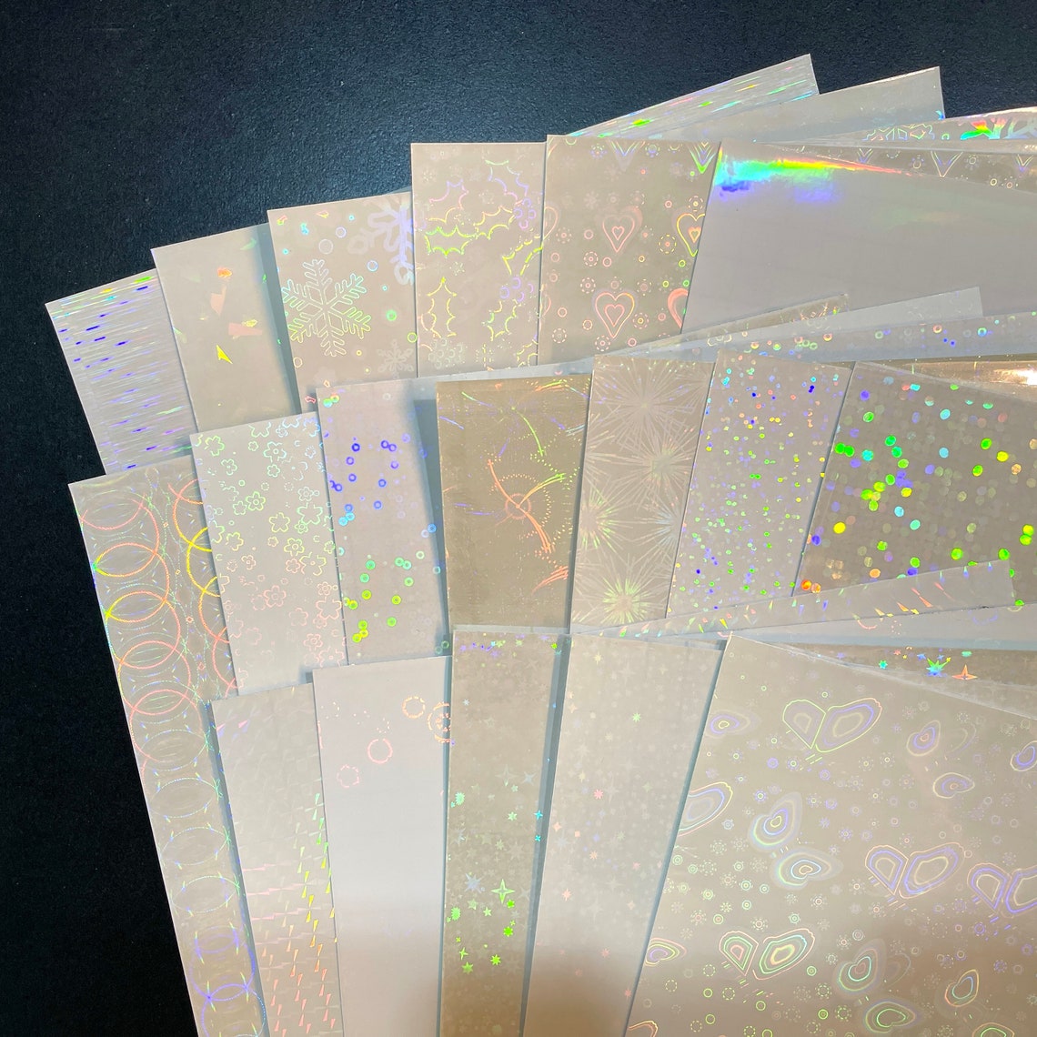 Transparent Holographic Sticker Sheet Set Clear Self-Adhesive | Etsy