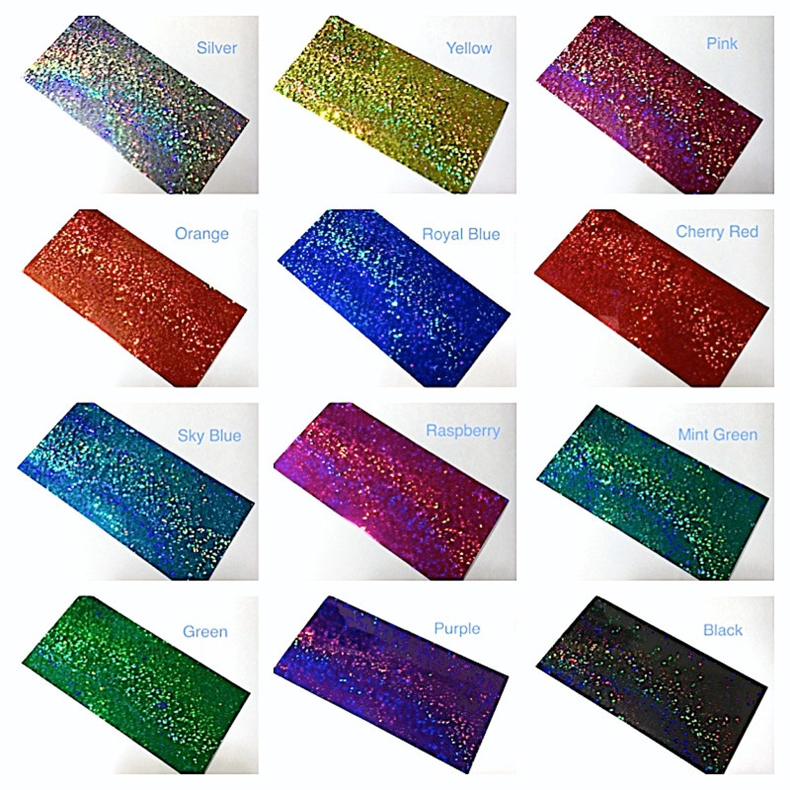 Holographic Sequins Sign Vinyl Sample Pack 12 Sheets 8 - Etsy