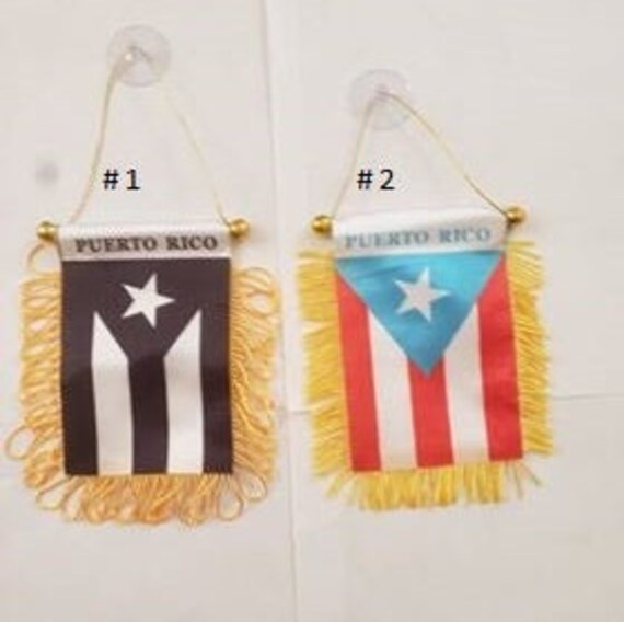 Puerto Rico Mini Banner Flag Great for Car the Color is Sharp | Etsy
