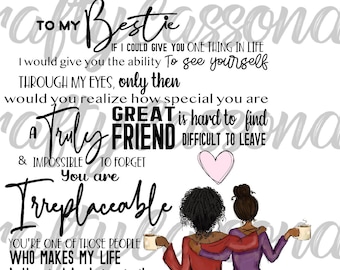 PNG Besties Quote to My Bestie If I Could Give You One Thing - Etsy