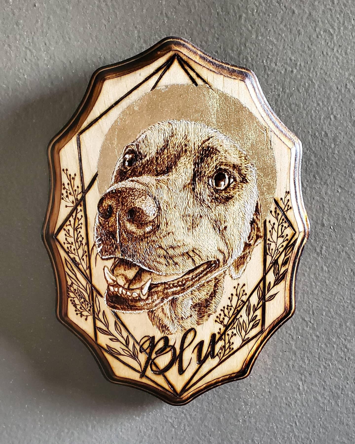 CUSTOM PYROGRAPHY DOG Portrait, Personalized Pet Portrait From Photo - Etsy