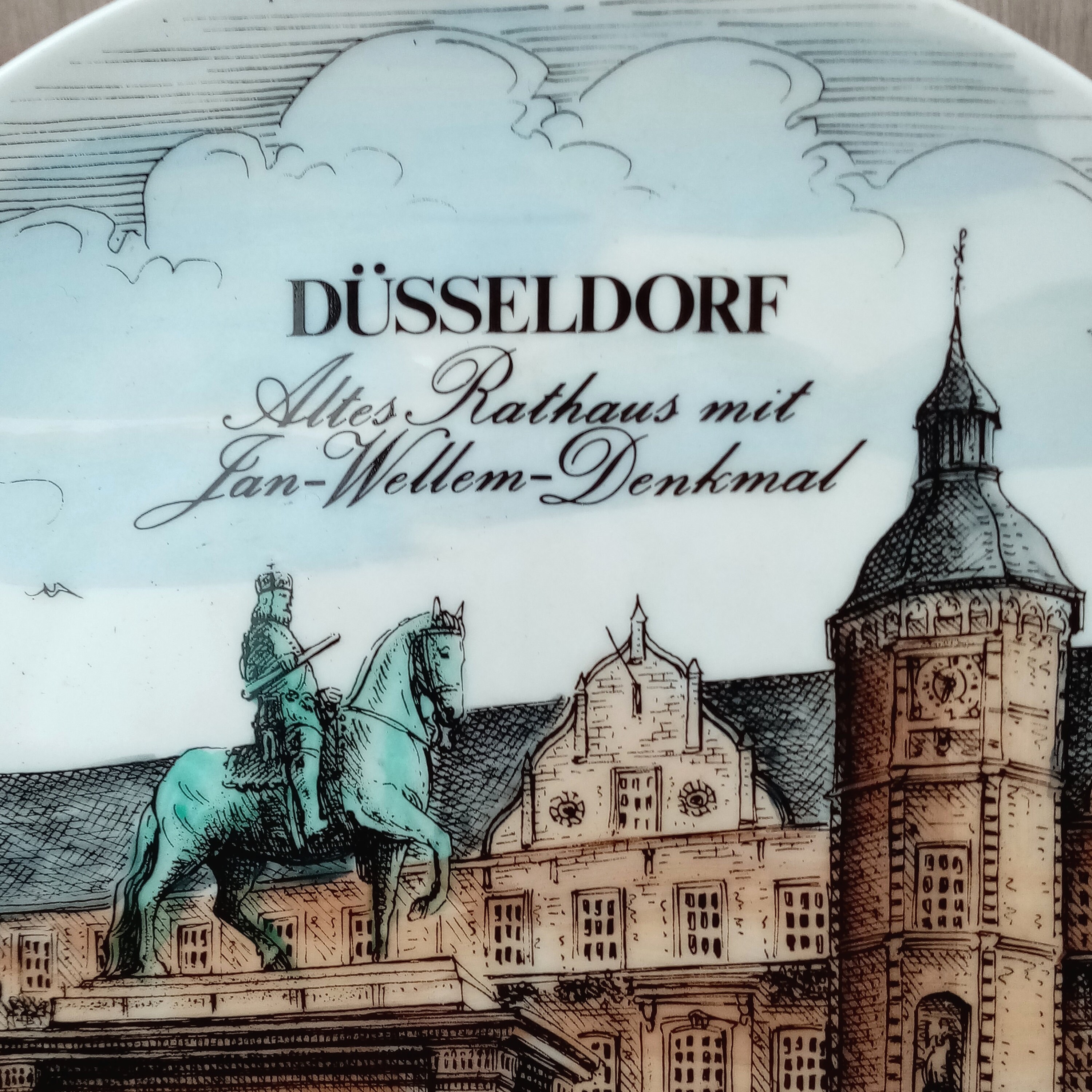 Vintage KPM Plate, Jan Wellem Duesseldorf Altes Rathaus, KPM Plate ...