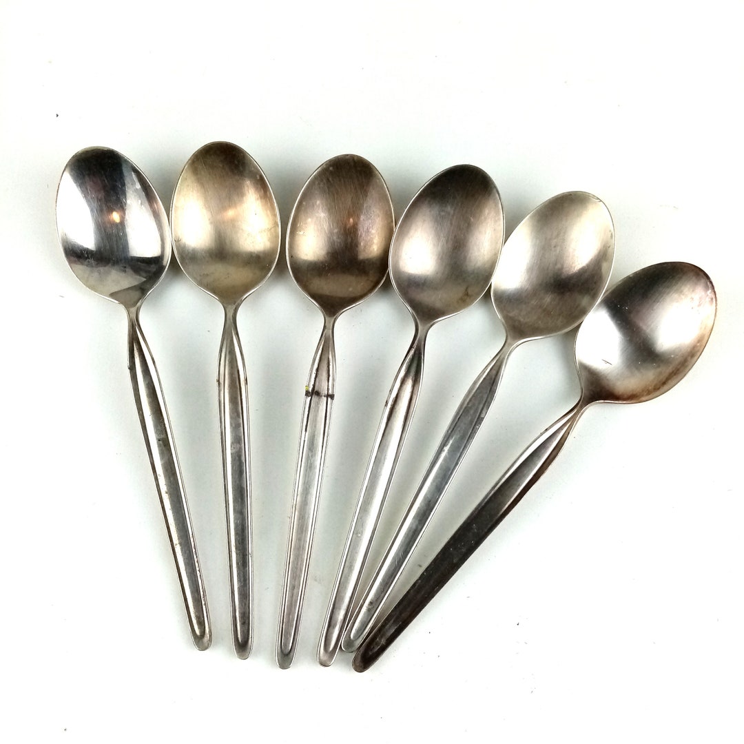 WMF Silver Plate (90) Cutlery Set of 6, Zurich Pattern, Table Spoons ...