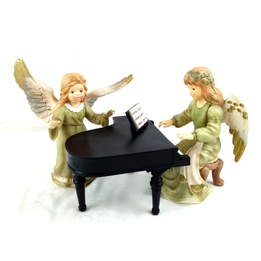 Christmas Goebel Figure Angel Playing Piano 41 174 Series - Etsy