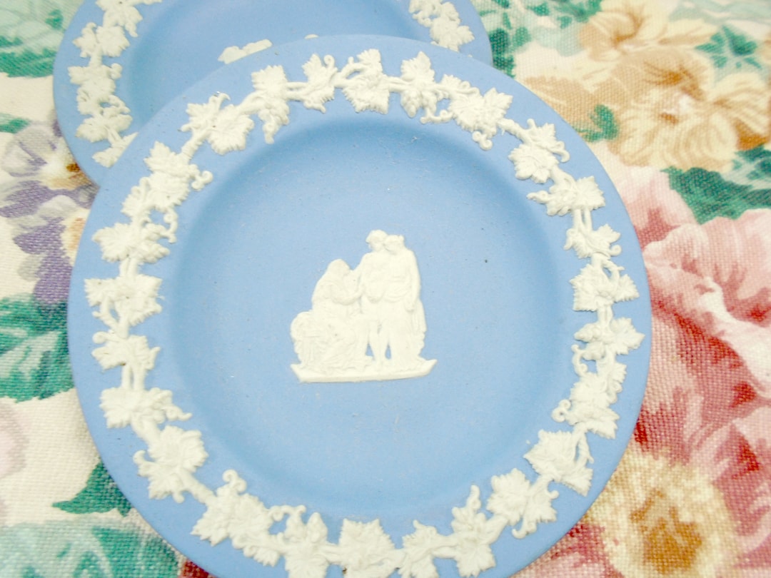 Vintage Wedgwood Jasper Ware Plate, 2x Miniature Plates, Diameter 4.3 ...