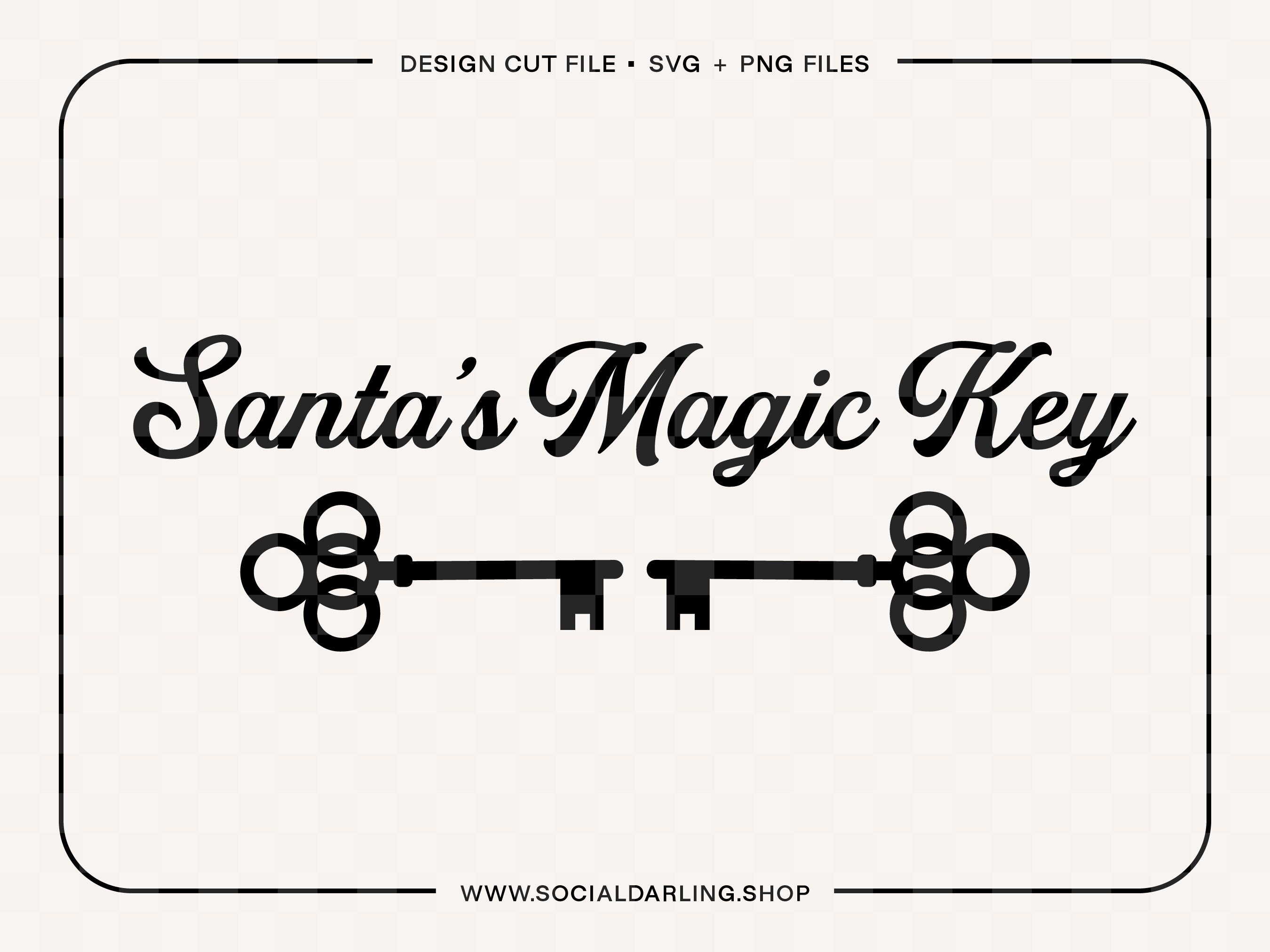 SANTA'S MAGIC KEY Christmas Svg Png Cut File for - Etsy