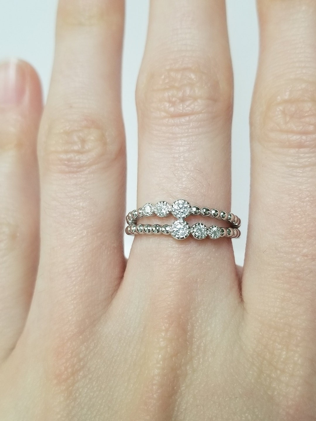 Shooting Star Ring // Cz Diamonds. Solid Sterling Silver. Mother ...