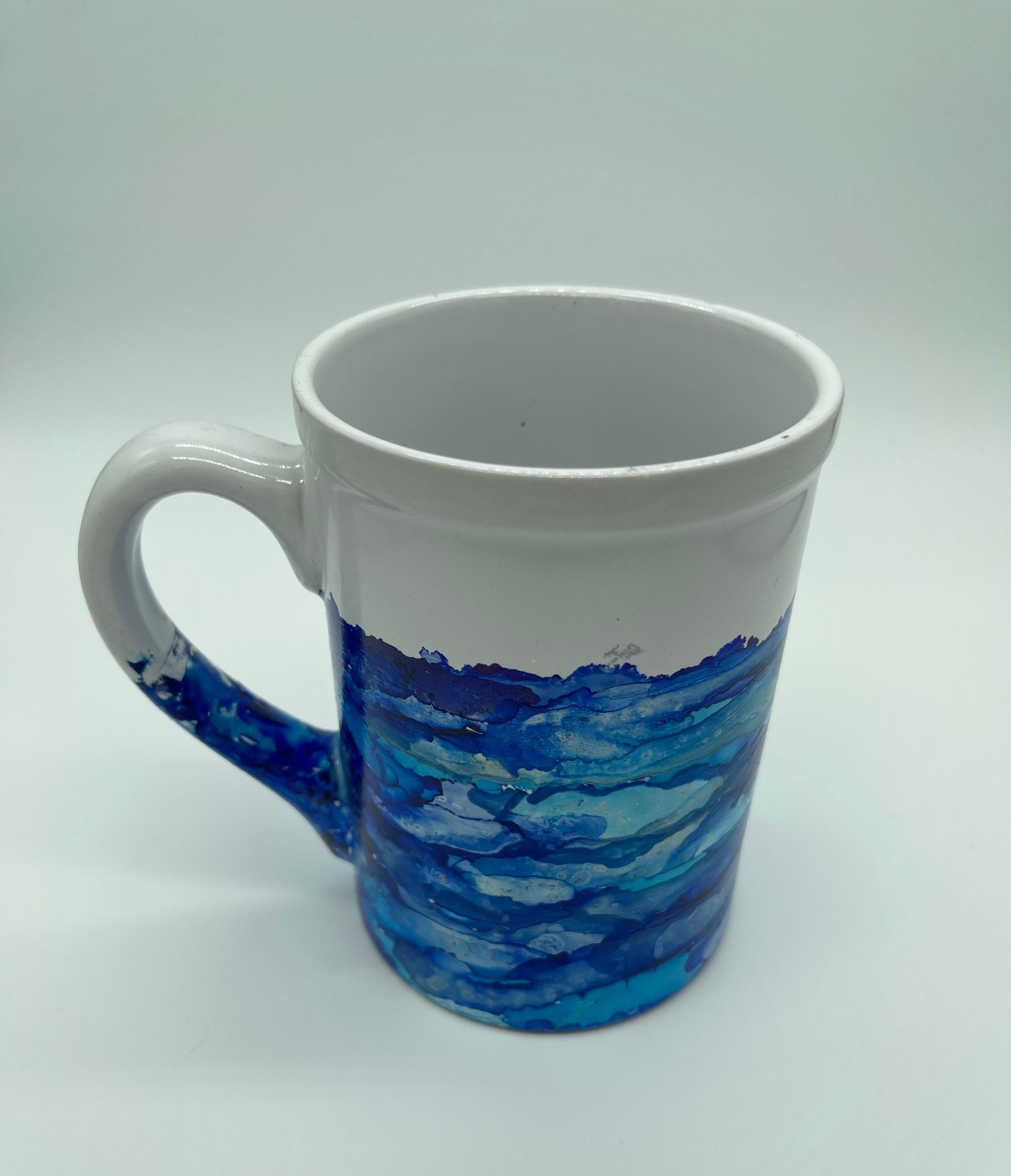 Alcohol Ink Mug / Hand Painted Mug / 16 Oz. Ceramic Mug - Etsy