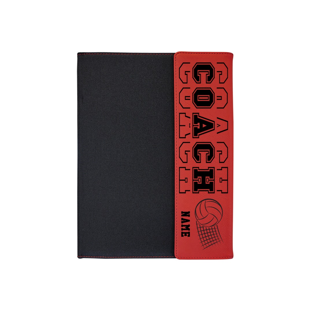 Volleyball Coach Personalized Portfolio Notebook | Leather Canvas ...