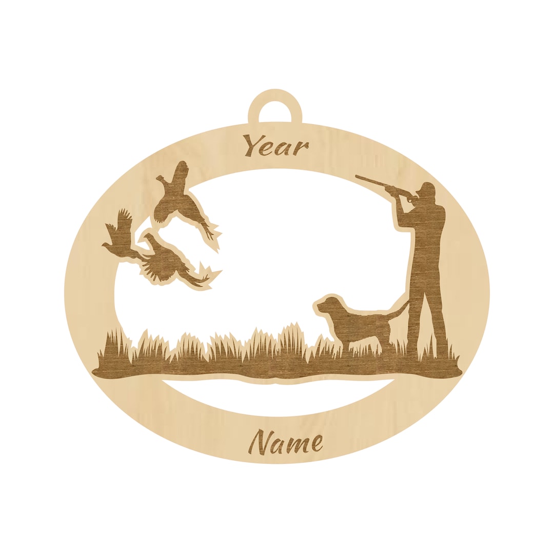 Pheasant Hunting Personalized Ornament | Hunting Gifts for Men and ...