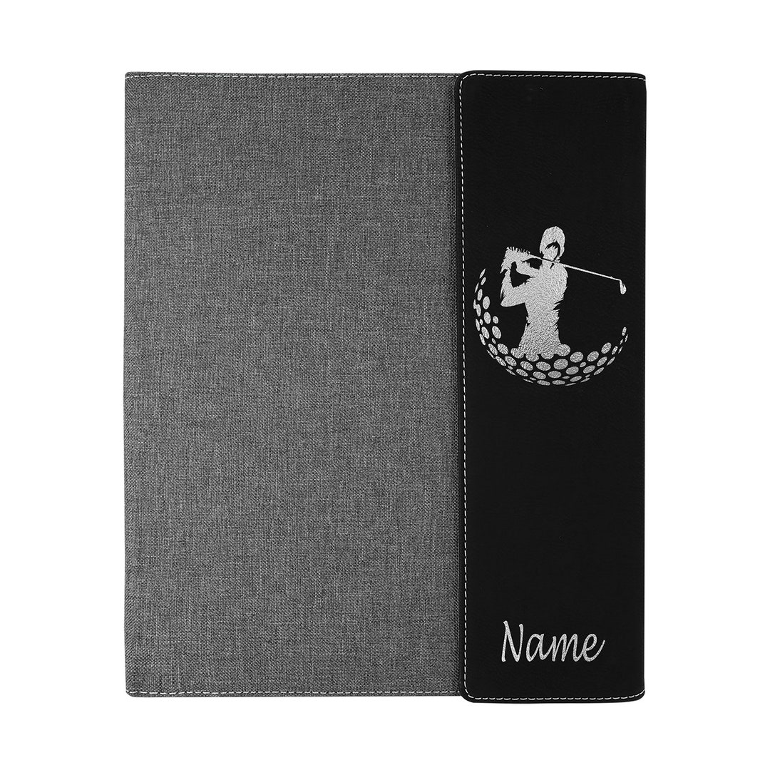 Personalized Women's Golf Notebook: Engraved Leatherette Flap - Etsy