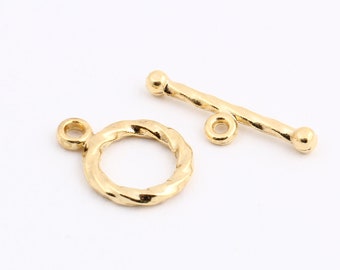 10 Pcs 8mm 24k Gold Plated Round Charms , Round Disc Gold Plated Coins ...