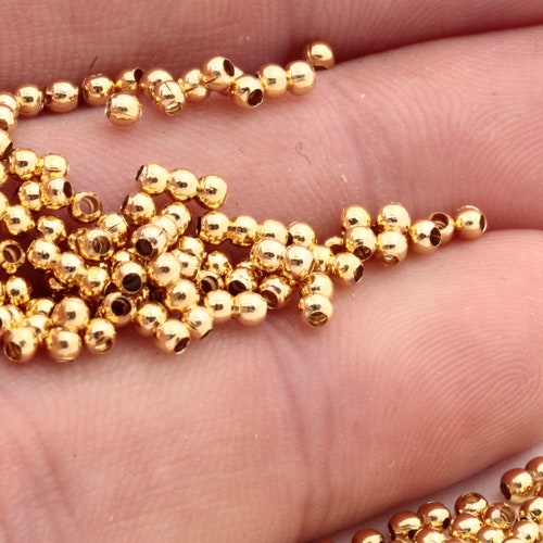 50 Pcs 24k Gold Plated Crimp Beads Crimp 13x4mm Ball Chain - Etsy