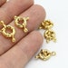 1 Pcs 24x35mm 24k Shiny Gold Plated Key Chain Rings, Heart Shaped ...