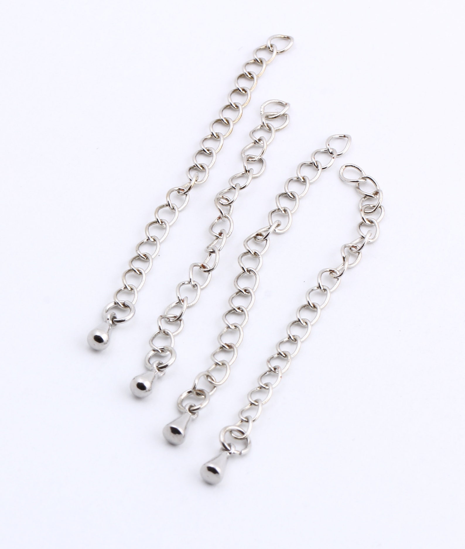 3 Pcs Silver Plated Extender Chain , Jewelry Supply , Gold Plated ...