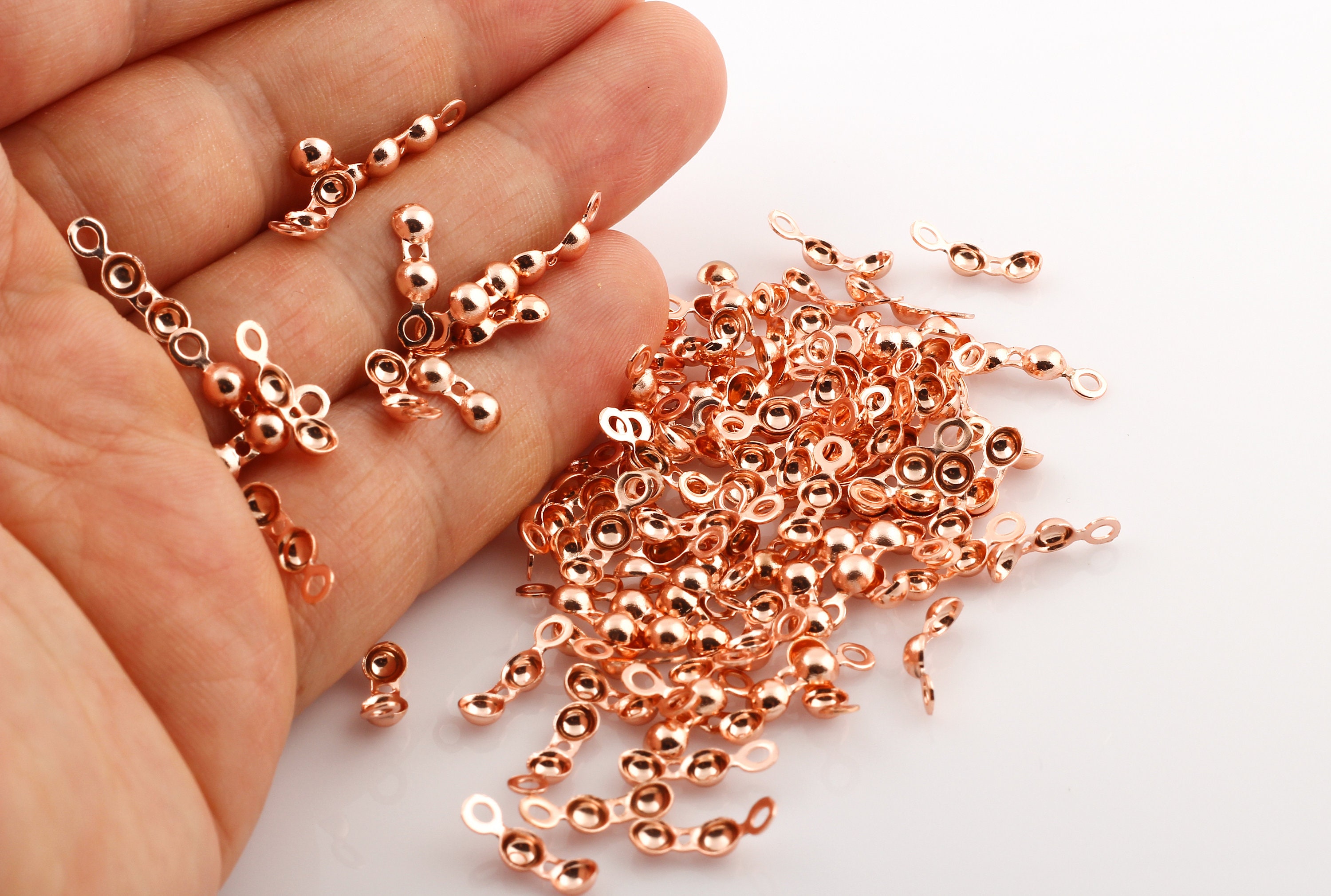 Rose Gold Crimp Beads, Crimps, 13x4mm, Ball Chain Clasp , Crimps,-rsgld ...