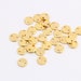 10 Pcs Gold Disc,6mm 24k Shiny Gold Disc, Stamped Disc, Coins, Two ...