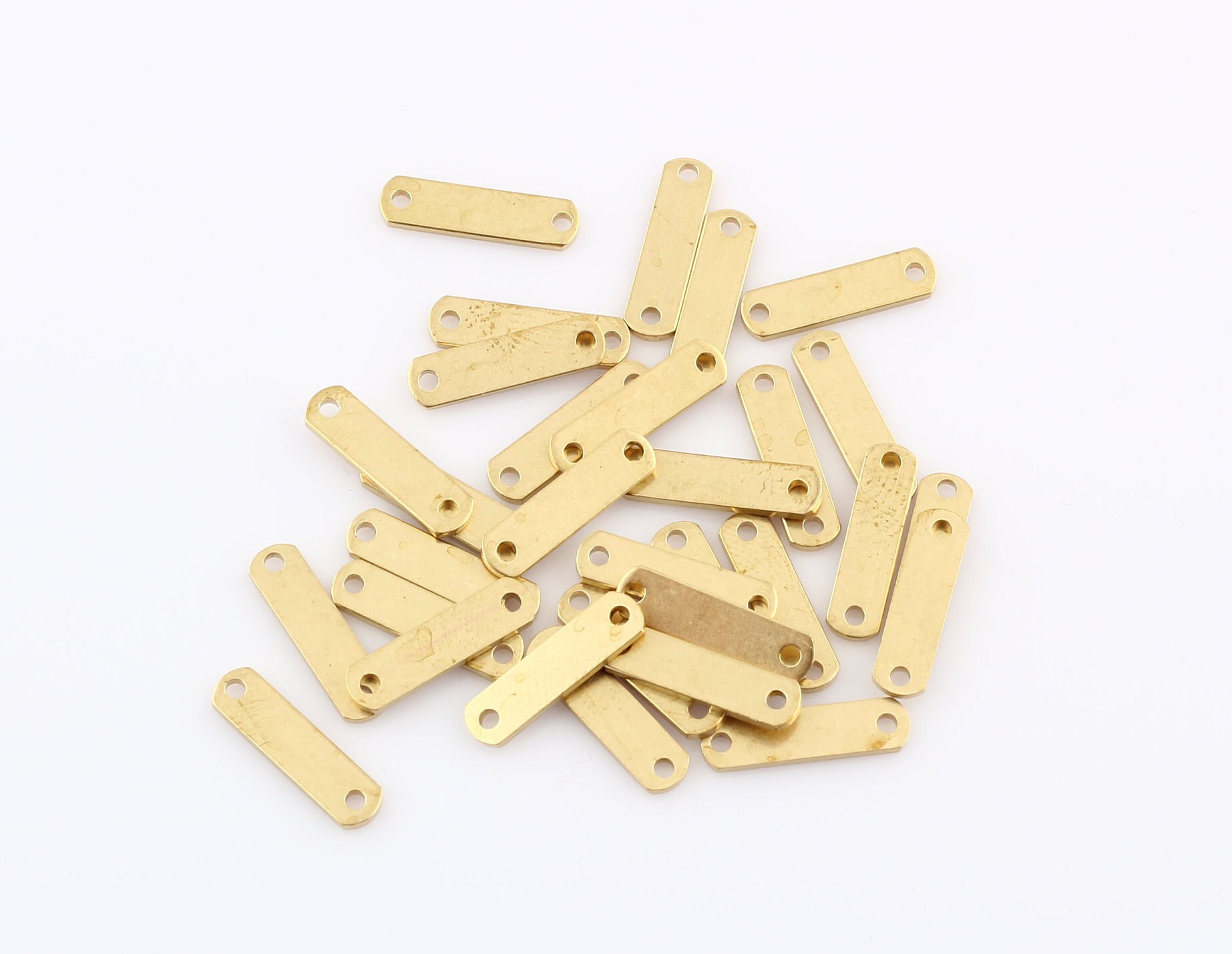 Raw Brass Rectangle Connector, 25 Pcs Raw Brass, Rectangle Connectors ...