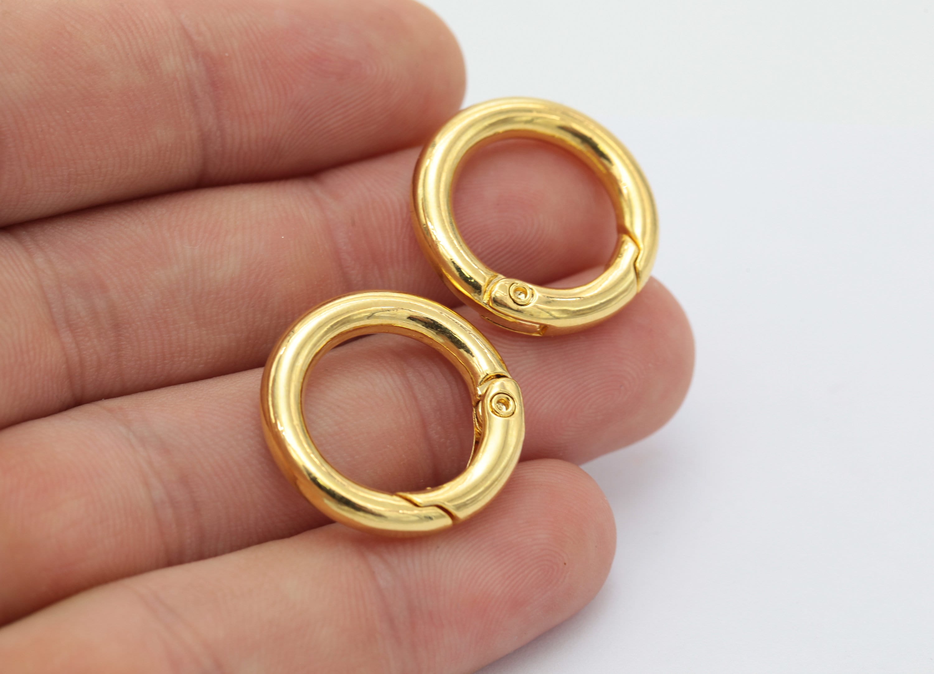 1 Pcs 24mm 24k Shiny Gold Keychain Ring Split Key Ring Key - Etsy