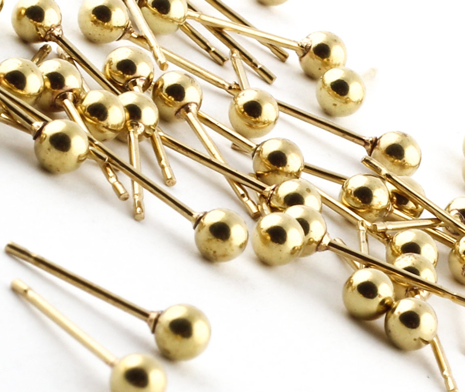 4mm Stainless Steel Earring Posts Raw Brass Ear Stud - Etsy