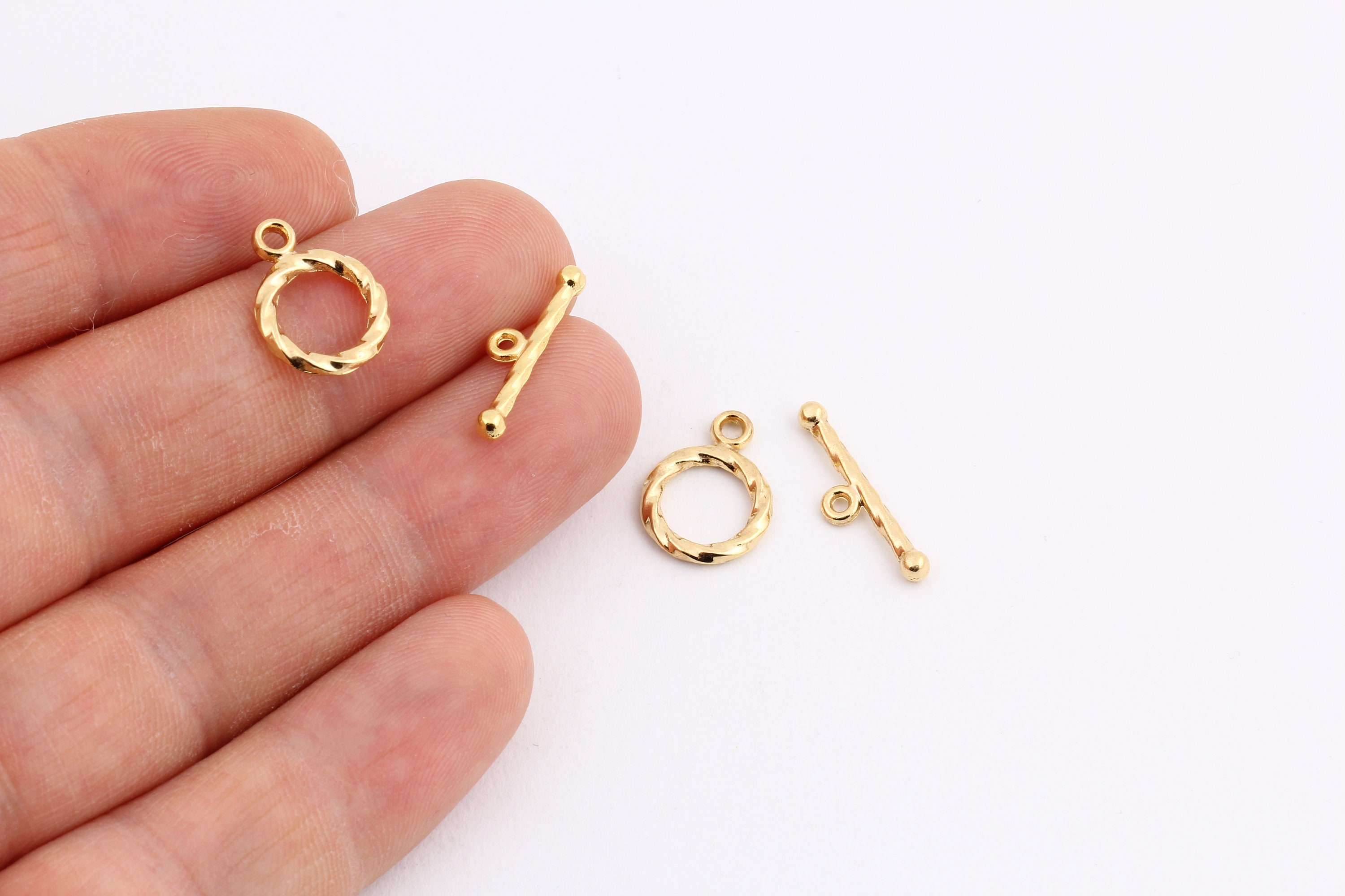 1 Gold Toggle Clasp 24k Shiny Gold Toggle Clasp T Bar Lock - Etsy