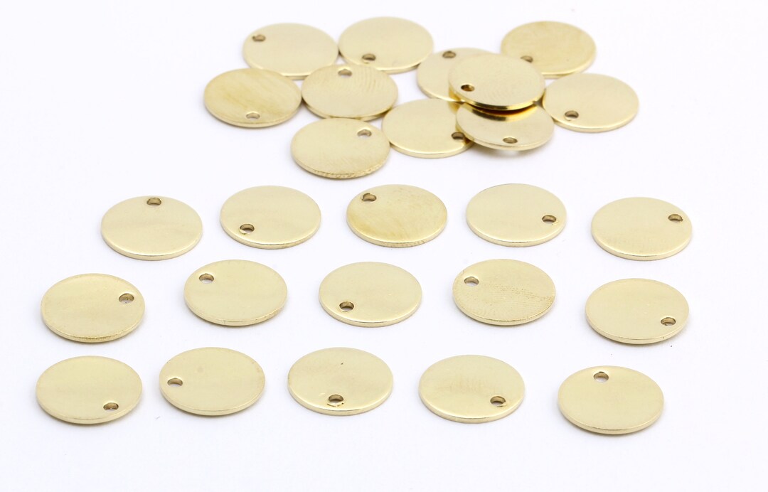 Raw Brass Disc , Coins , Stamped Disc, Personalized Disc , Raw Brass 12 ...