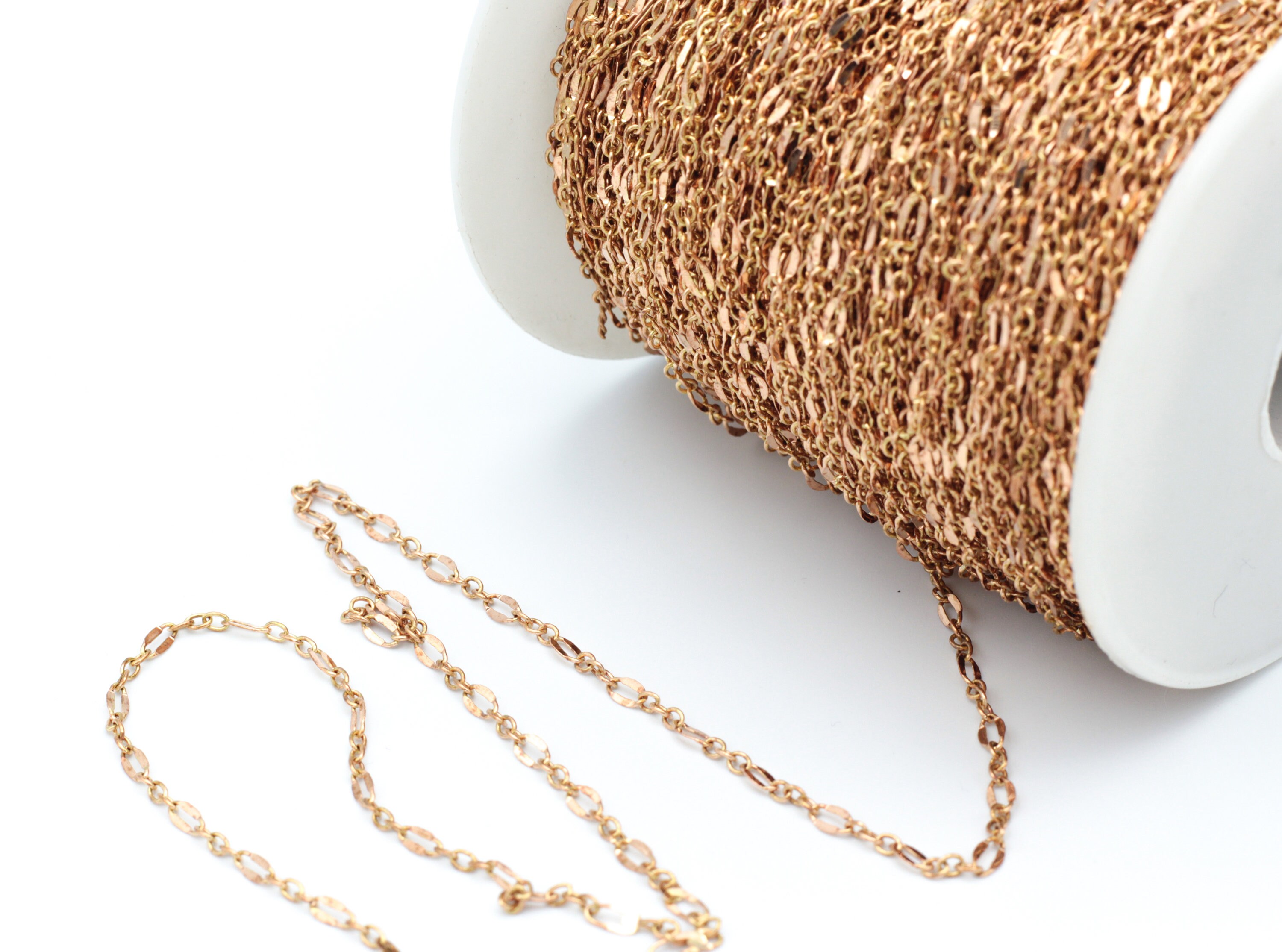 3.3 Feet Raw Brass Curb Chains Soldered Chains Bar Chains | Etsy