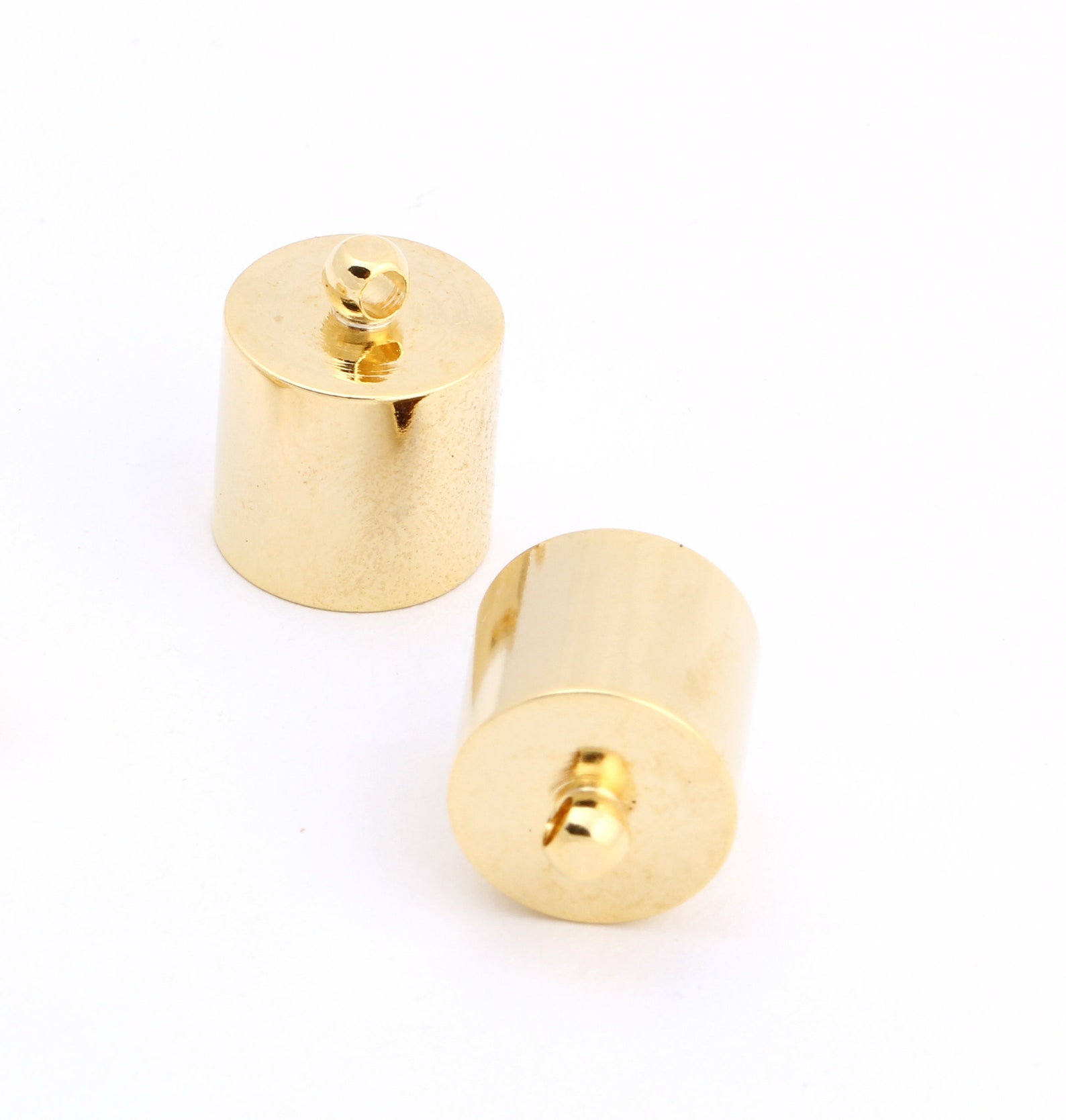 Hole Inner 12mm 2 Pcs Gold Plated End Cap huge End Caps - Etsy