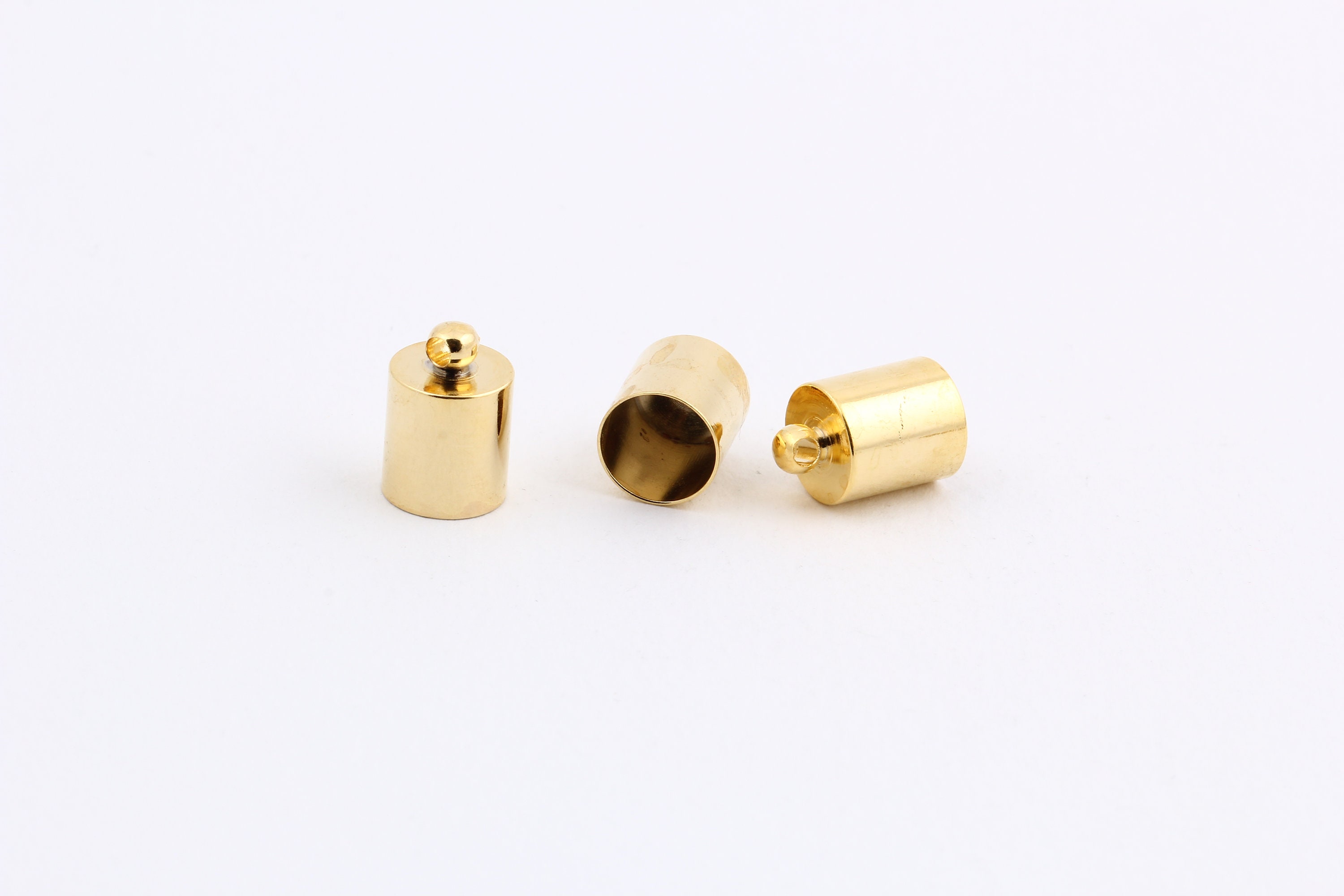 İnner 7mm Gold Plated End Cap hole Inner 7mm Huge End - Etsy