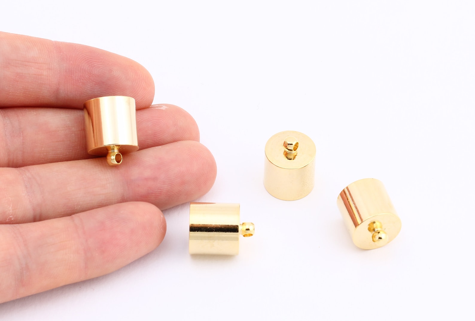 Hole Inner 12mm 2 Pcs Gold Plated End Cap huge End Caps - Etsy