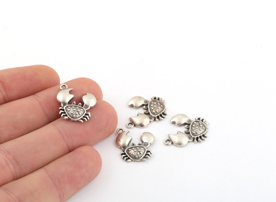 18x18mm Antique Silver Crab Charms ,antique Silver Crab Necklace ...