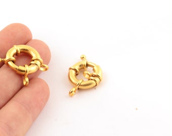 18K Gold Filled Shape Spring Buckle Micro-pave Gold Spring - Etsy